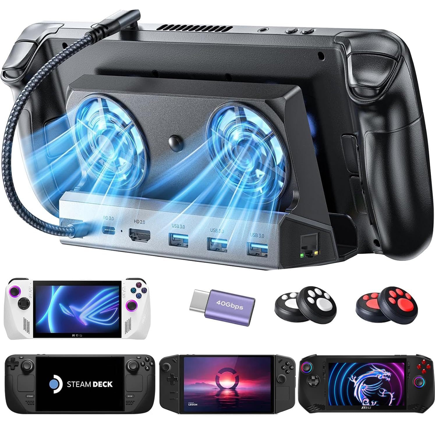 Mua Docking Station for ASUS ROG ALLY X & Steam Deck & Lenovo Legion GO ...
