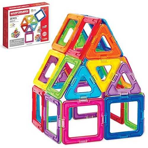 Magformers Rainbow 26PC Set | Magnetic Tiles Building Blocks ...