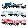 Battat – Wooden Trains – Toddler Railroad Set – Trains In Red, White ...