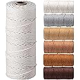 Amazon.com: Menkxi 6 Rolls 3 mm x 109 Yards Macrame Cord Cotton Rope ...