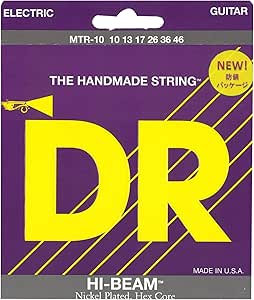 Amazon.com: DR Strings Electric Guitar Strings, Hi-Beam, Hex Core 10-46 ...