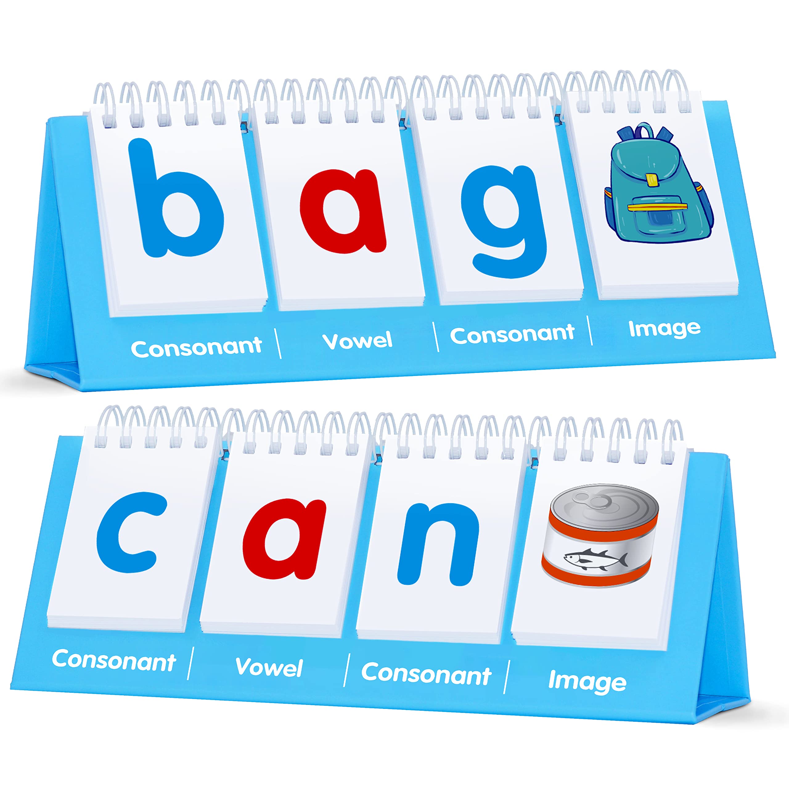 Mua CVC Word Flip Chart, Double Sided Word Flip 40 Short Vowel Words ...