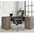 Amazon.com: Realspace® Magellan 59"W L-Shape Corner Computer Desk, Gray ...
