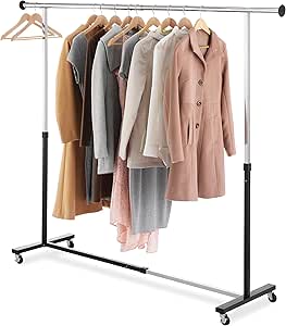 Amazon.com: Whitmor Adjustable Rolling Garment Rack : Home & Kitchen