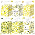 Amazon.com: Yeaqee 24 Pcs Lemon Gift Bags with Handle Yellow Gift Bags ...