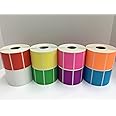 Amazon.com : 12 Rolls Orange 2.25x1.25 Direct Thermal 1000 Labels Per ...