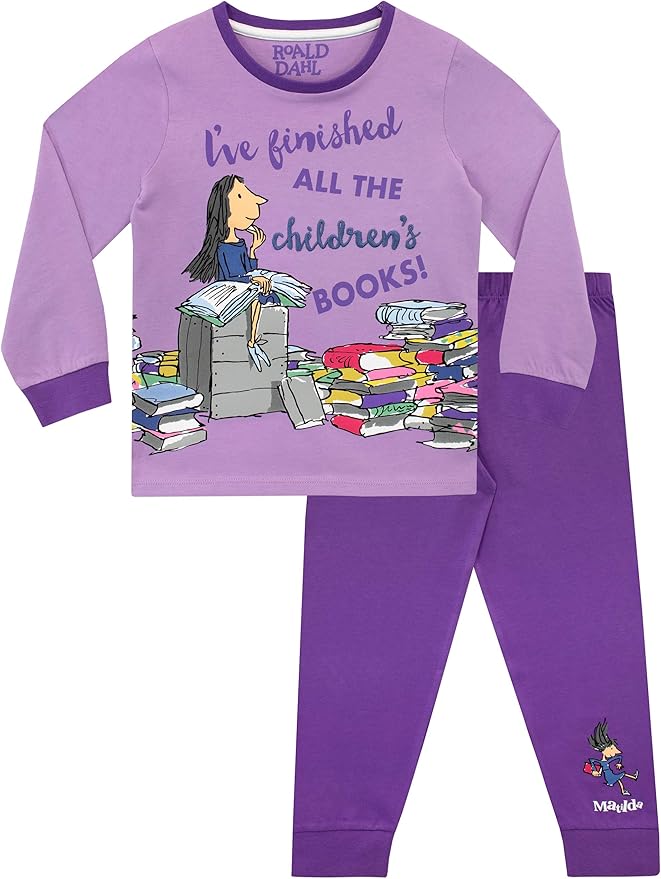 Roald Dahl Girls Matilda Pyjamas Purple Age 9 to 10 Years: Amazon.co.uk ...