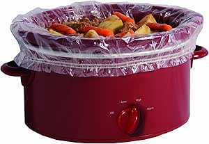 Amazon.com: PanSaver Slow Cooker Liners with Sure Fit Band, Disposable ...