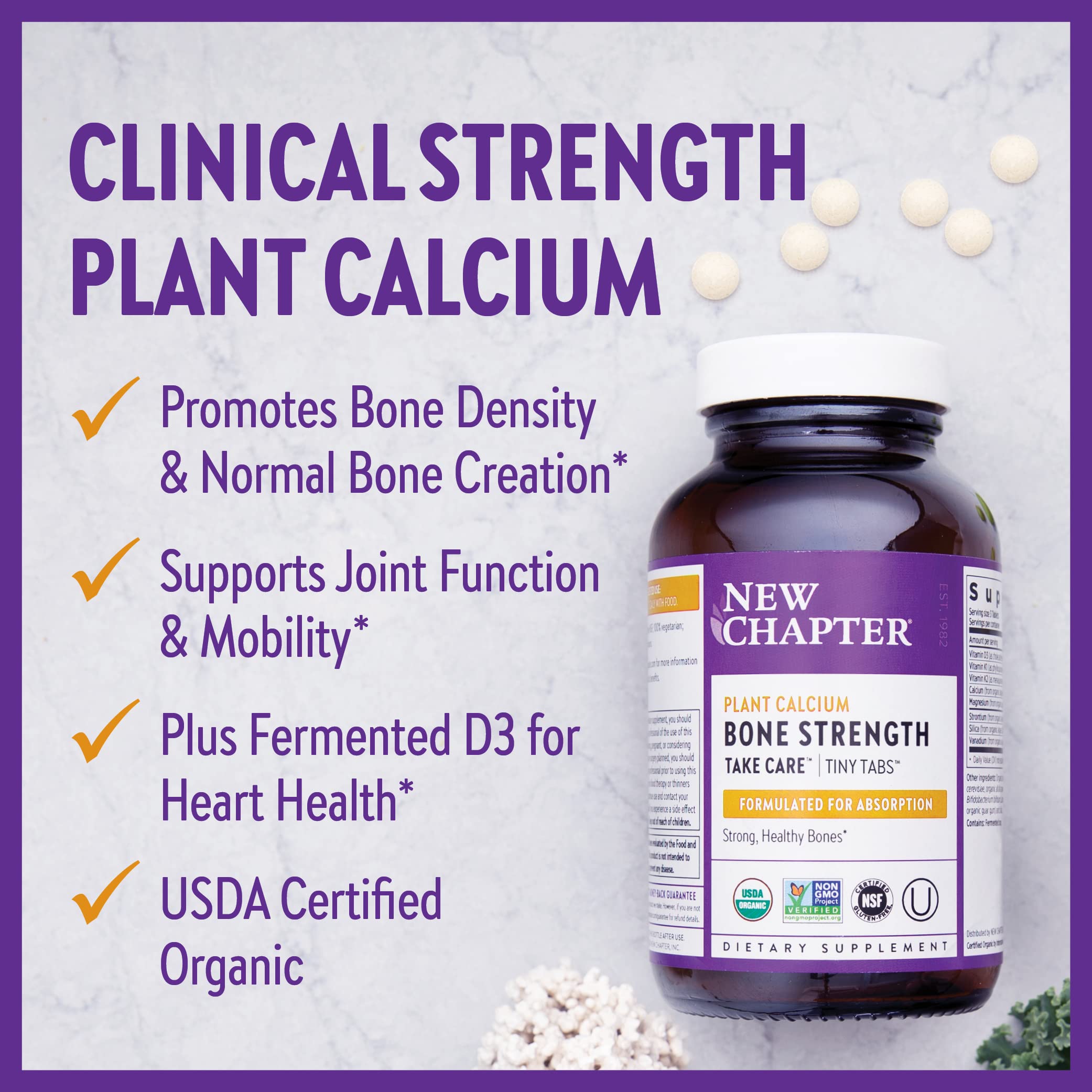 Mua New Chapter Calcium Supplement - Bone Strength Tiny Tabs Organic ...