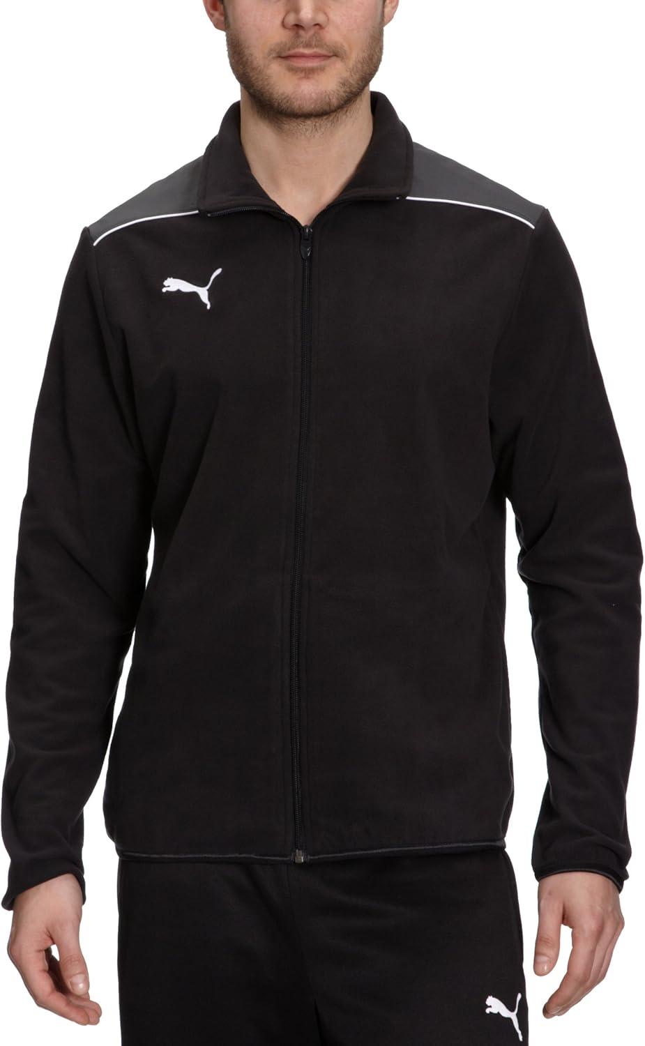 PUMA Men's Fleece Jacket, Men, Jacke Fleece Jacket, Black/dark Shadow ...