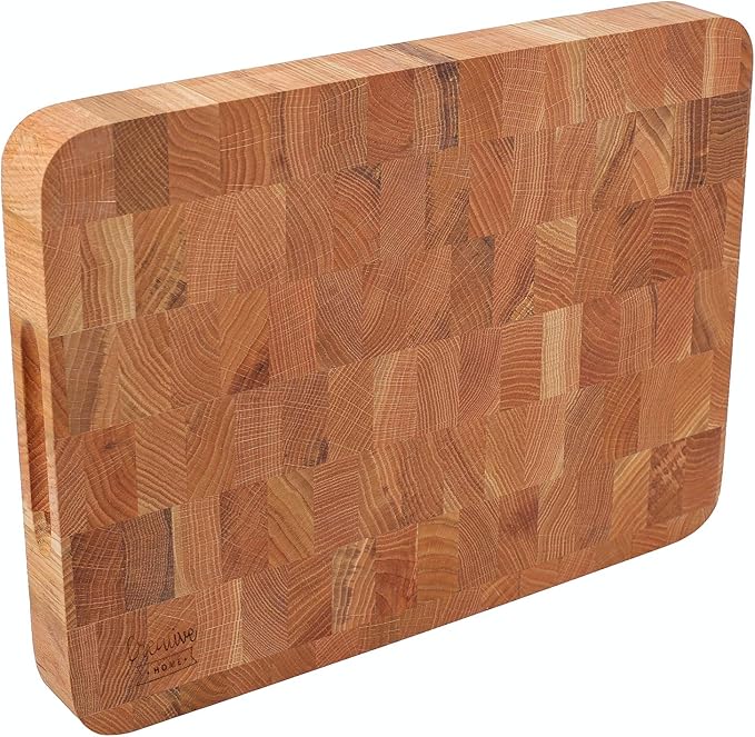 Creative Home Eiche-Hackklotz | 40 x 30 x 4 cm | Hack-Block aus Natur ...