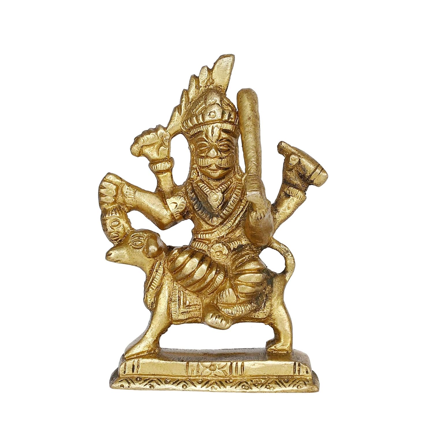 Buy GURUJEE Brass Statue Maha Kaal Bhairo Baba Murti Bhairav Idol for ...