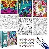 Amazon.com: Paint-by-Numbers for Kids Ages 8-12 - Acrylic Paint Set ...