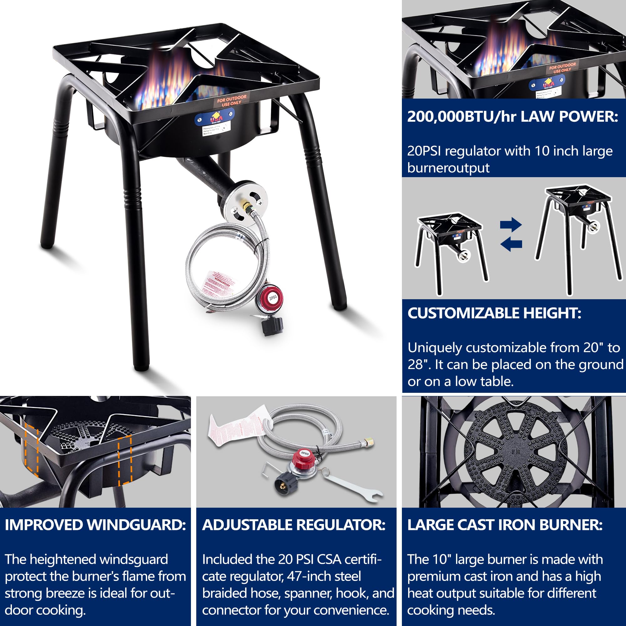 Mua ARC 200,000BTU Propane Outdoor Burner Camp Stove Gas Burner,with ...