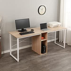 Amazon.com: sogesfurniture Large Double Workstation Computer Desk 78 ...