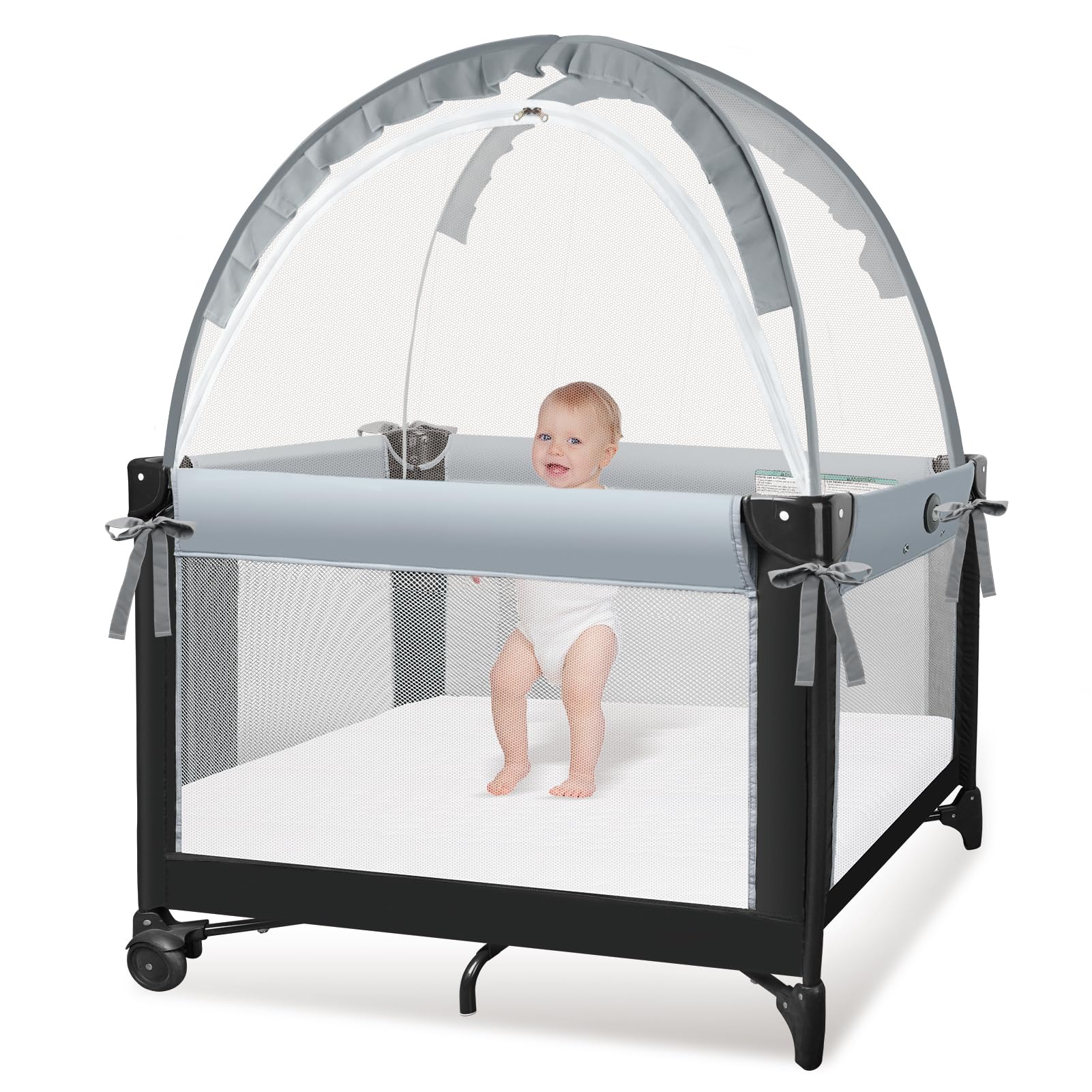 Crib Tent - Crib Net to Keep Baby in, Stop Baby from Climbing Out of ...