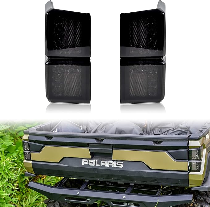 Amazon.com: UTV Tail Lights Assembly, SAUTVS Smoked Black LED Rear ...