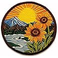 Amazon.com: Sunflowers Patch 3" Iron-on Embroidered Sublimated Applique ...