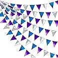 Amazon.com: Frozen Party Decoration Purple Blue Silver Metallic Fabric ...