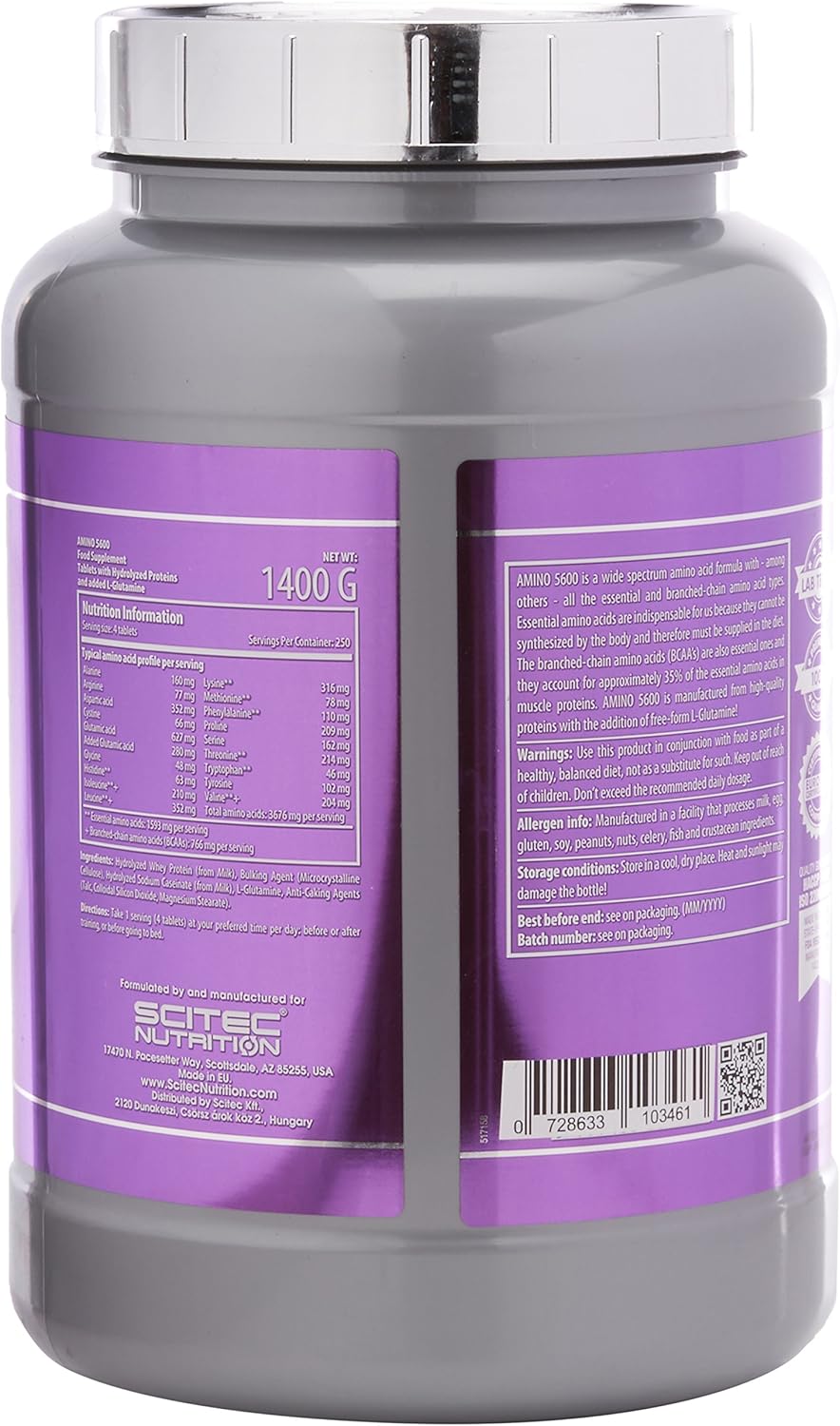 Scitec Nutrition Amino 5600 Amino Acid Formula Tablets – 1000 Tabs ...