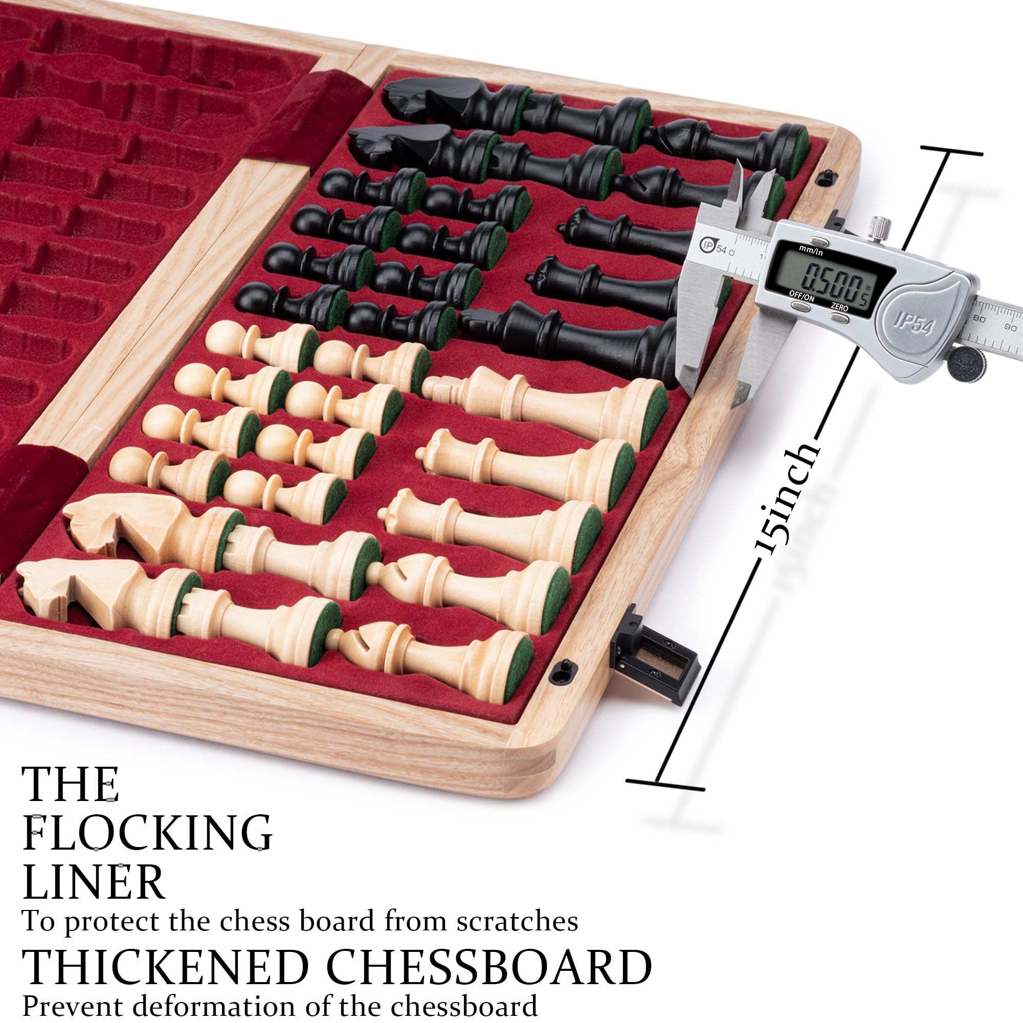 Mua A&A Premium Natural European Ash Folding Chess Set, w/ 15" Board ...
