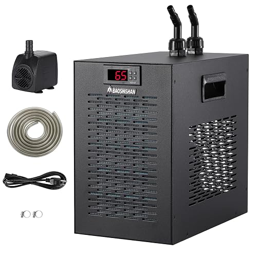 BAOSHISHAN Aquarium Chiller 42gal 1/10 HP Water Chiller for Hydroponics ...
