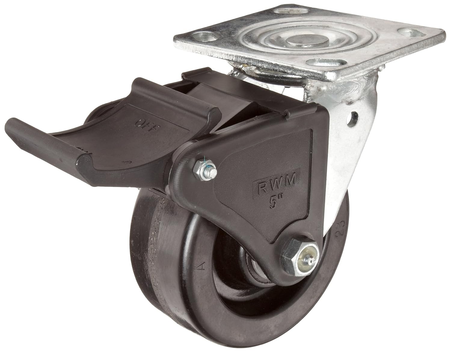 RWM Casters 46 Series Plate Caster, Swivel with Installable Face ...