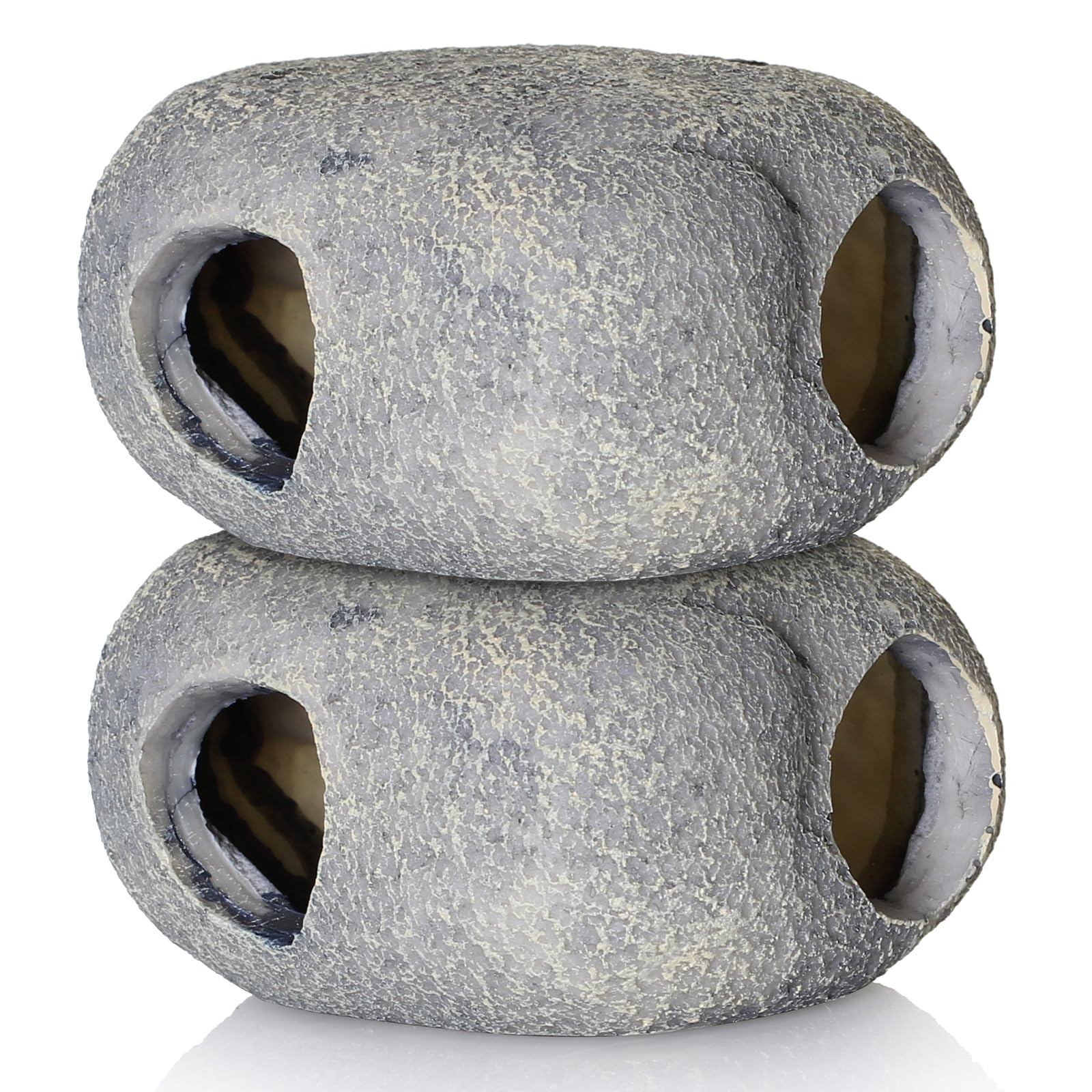 Fishdance Aquarium Plants, Artificial Fish Tank Plastic Cave Rock ...