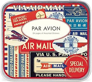 Amazon.com: Cavallini Decorative Stickers Par Avion, Assorted