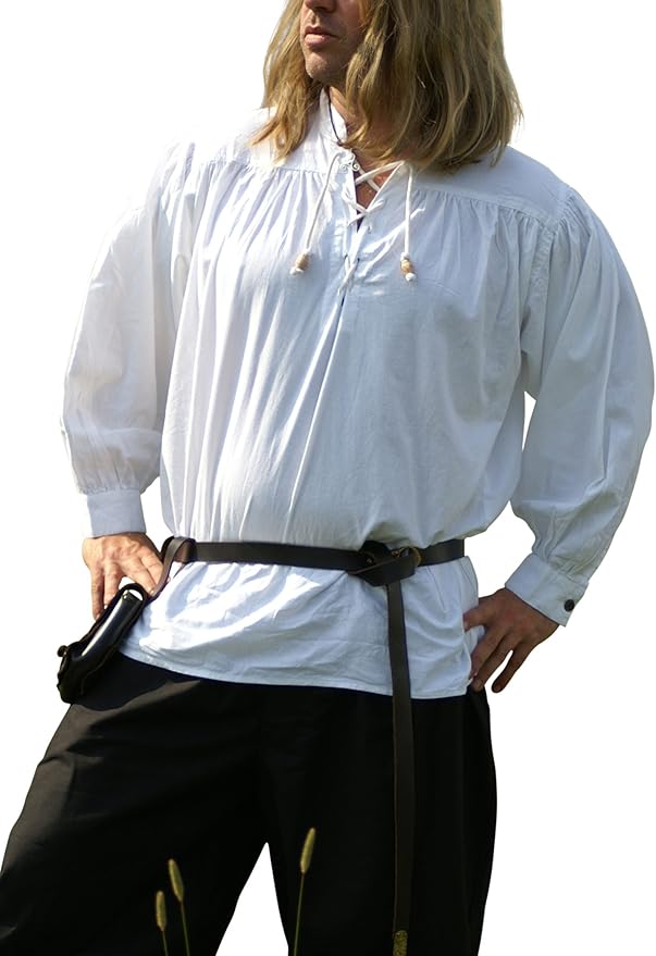 Medieval Cotton Shirt – White by Battle-Merchant – Gothic LARP – Viking ...
