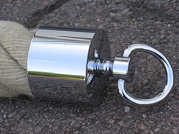 Rope End Cap with Ring for 40 mm Hand Rail Rope Chrome-plated: Amazon ...