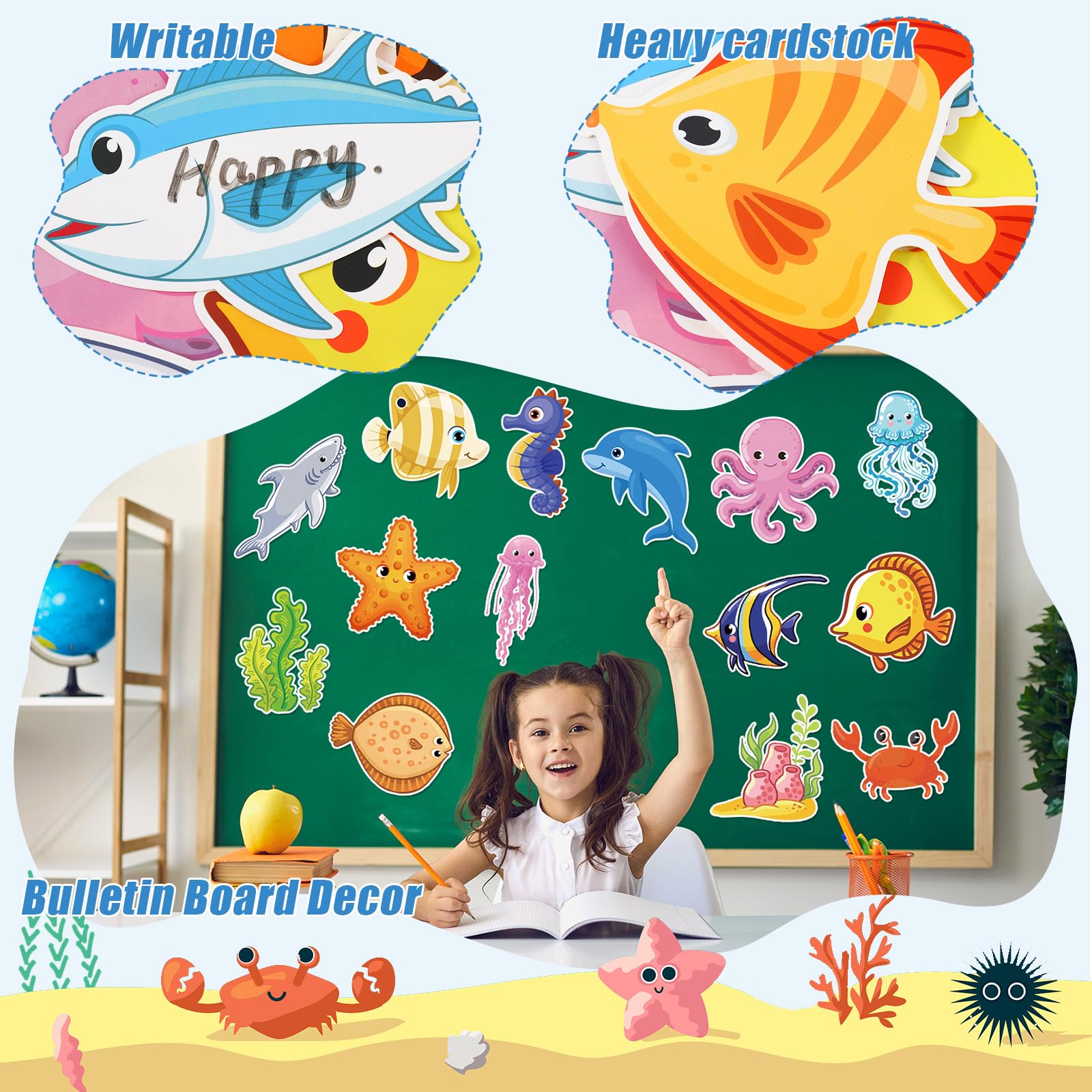 Mua Nezyo 200 Pcs Sea Life Cut Outs with 400 Glue Points Ocean Coral ...