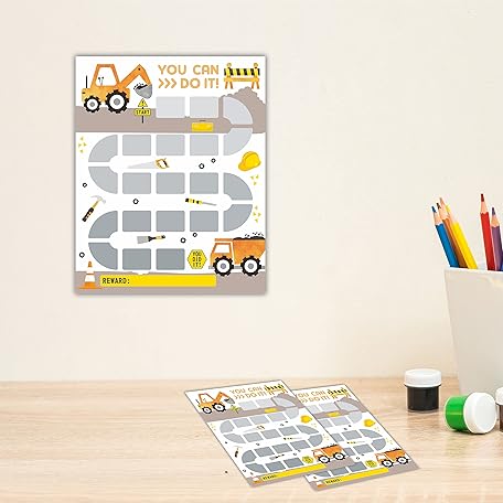 Mua Construction Theme Reward Chart with Golden Star Stickers, You Can ...