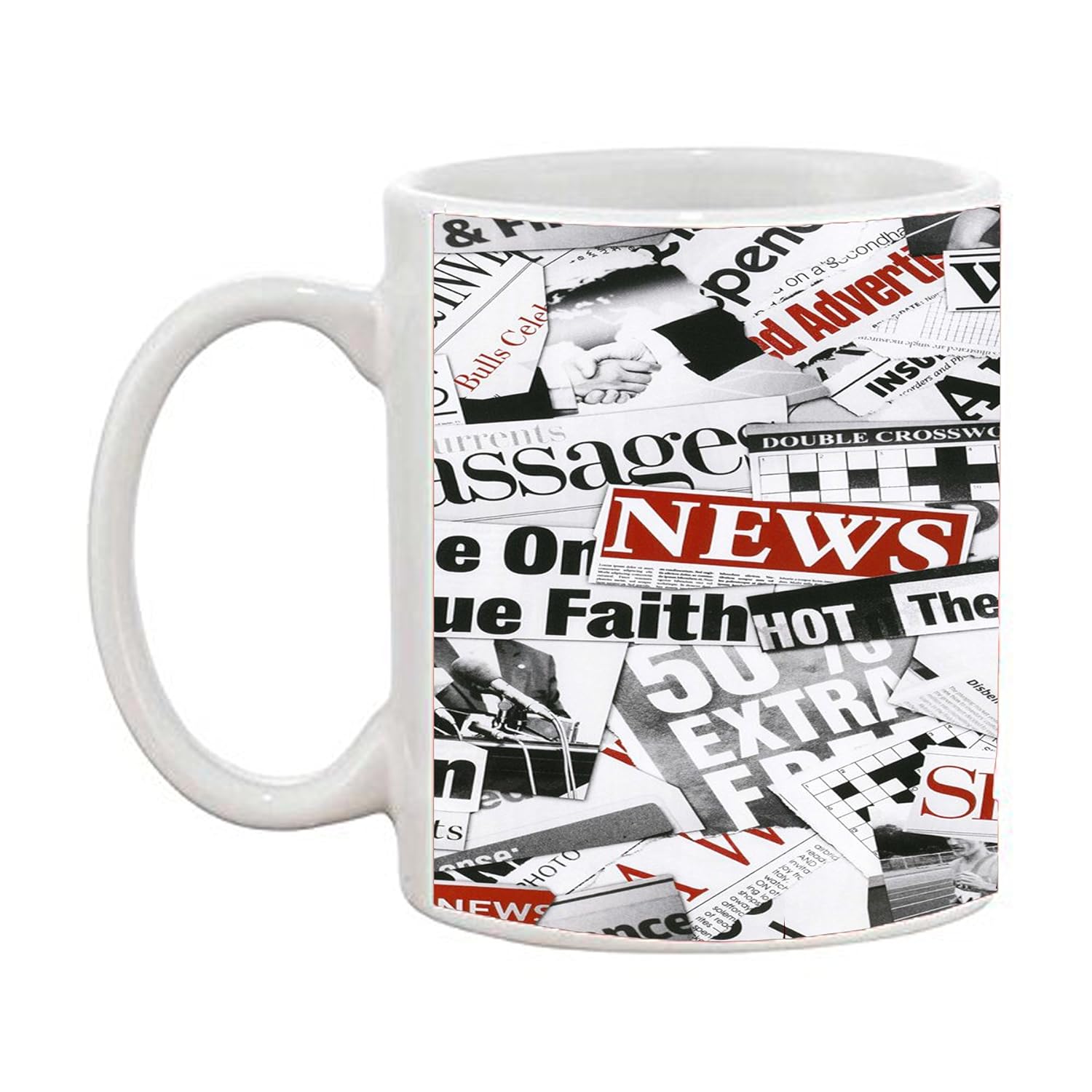 Buy DigiProw Beautiful Printed Coffee Mug with Newspaper Design Mug ...