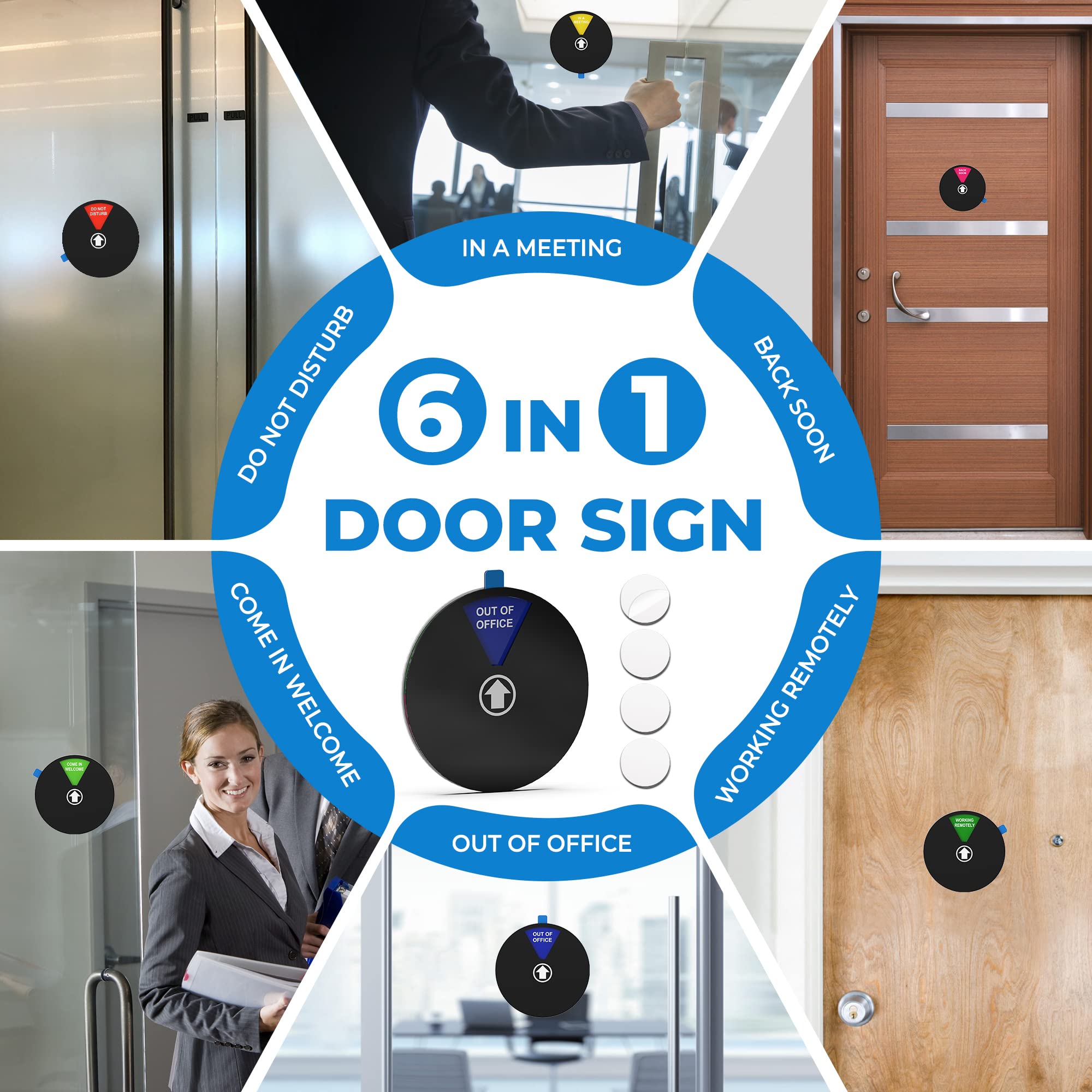 Mua 6 Options Office Door Signs, Out of Office, Working Remotely, Back ...