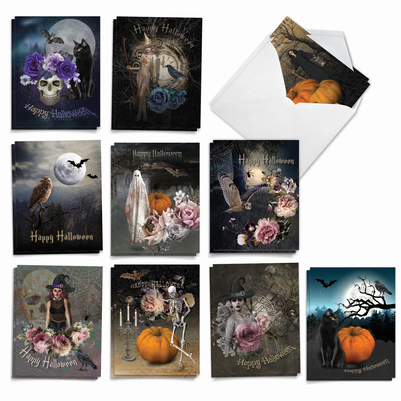Mua The Best Card Company - 20 Happy Halloween Note Cards Boxed (10 ...