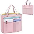 Amazon.com: Prokva File Folder Tote Bag with Handle, Portable Document ...