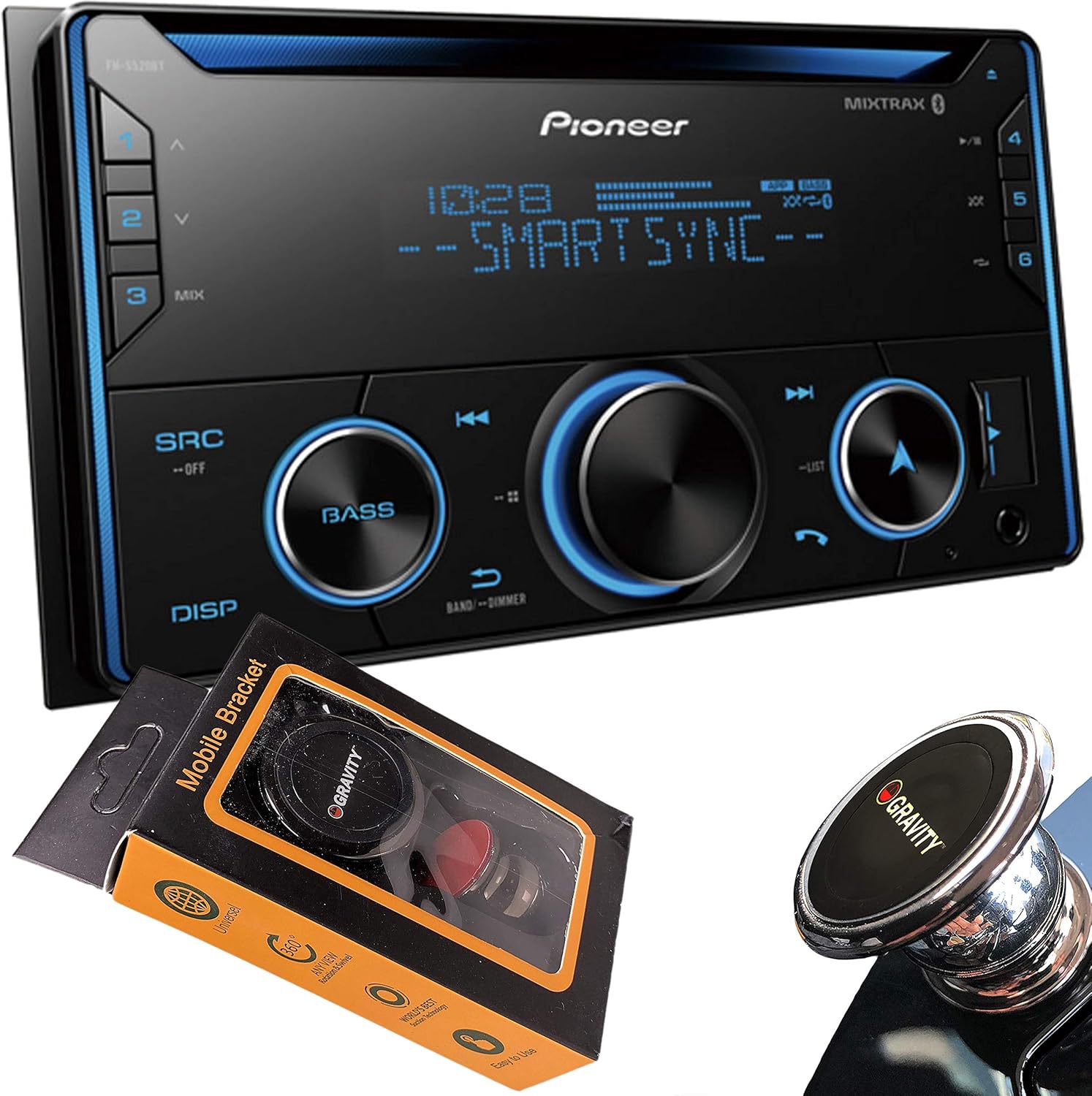Pioneer FH-S520BT - Receptor de CD Doble DIN con compatibilidad con la ...