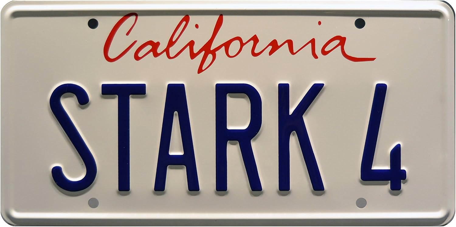 Celebrity Machines Iron Man | STARK 4 | Metal Stamped License Plate ...