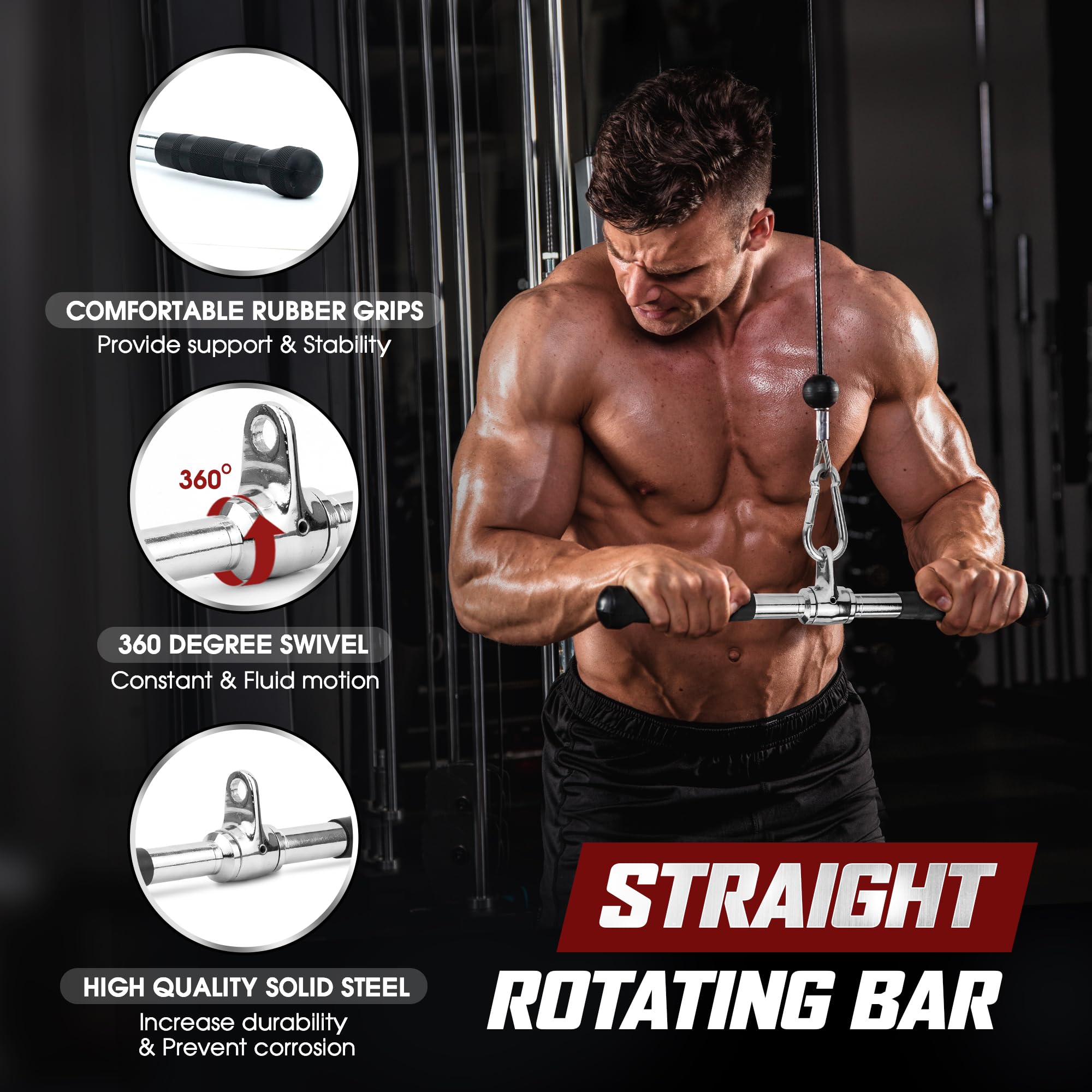 Mua Yes4All Cable Machine Attachment, Double D Handle & Tricep Rope ...