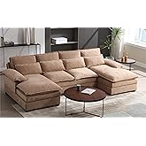 Amazon.com: Eafurn U Shaped Modular Sectional Sofa with Reversible Chaise and Ottoman, Chenille ...