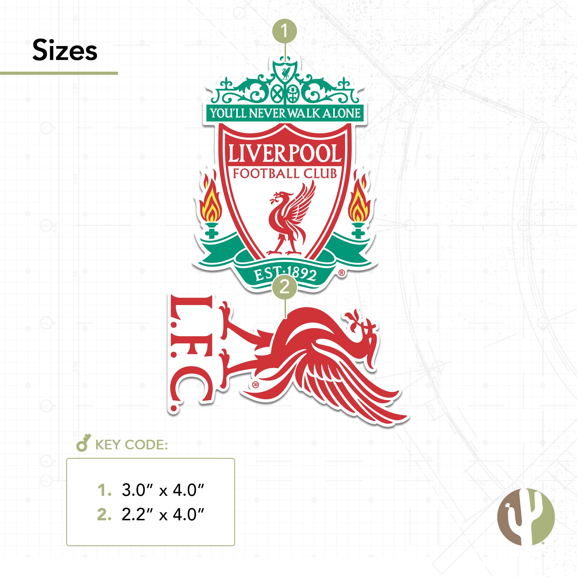 Mua Desert Cactus Liverpool FC Sticker Decal Vinyl English Anfield ...