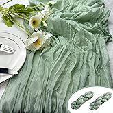Amazon.com: Booque Valley 2 Pack Glitter Cheesecloth Table Runner 10ft ...