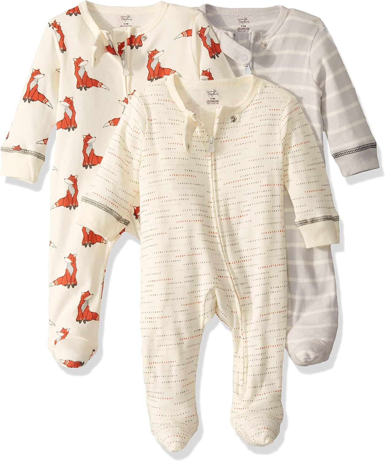 Amazon.com: Touched by Nature Unisex Baby Organic Cotton Sleep and Play ...
