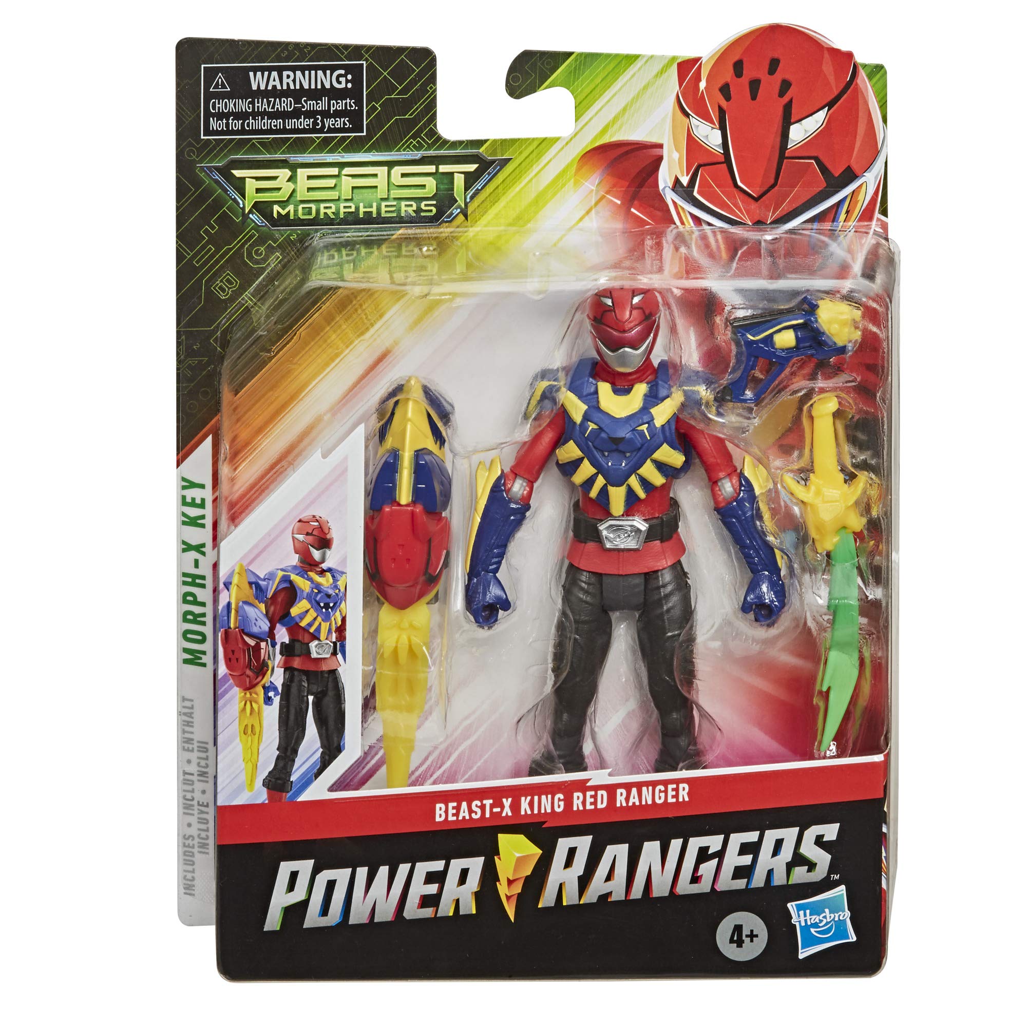 Power Rangers Beast Morphers Beast-X King Red Ranger 6-inch Action ...