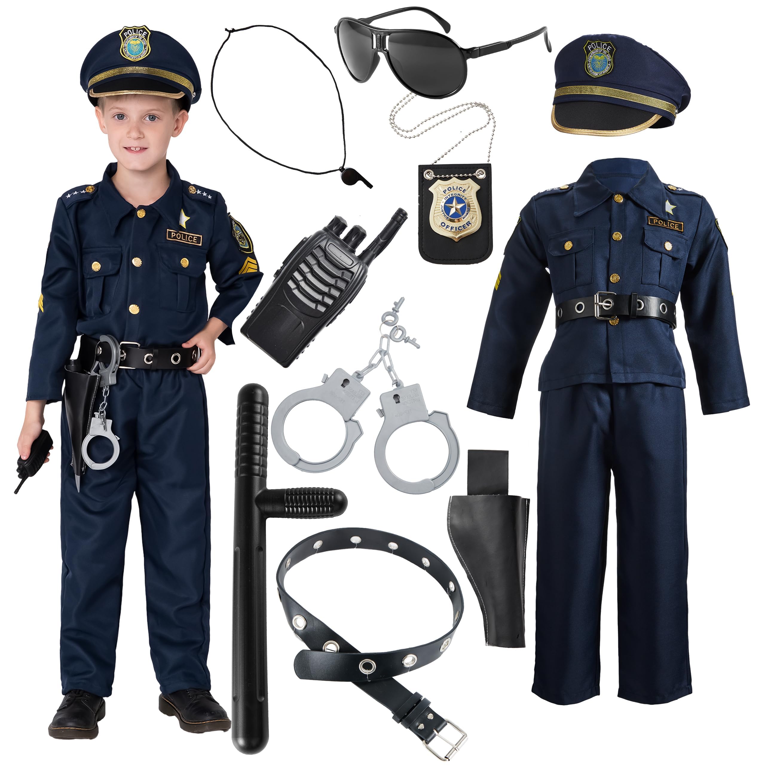 JOYIN Toy Halloween Toddler Police Costume, Police Officer Costume for ...