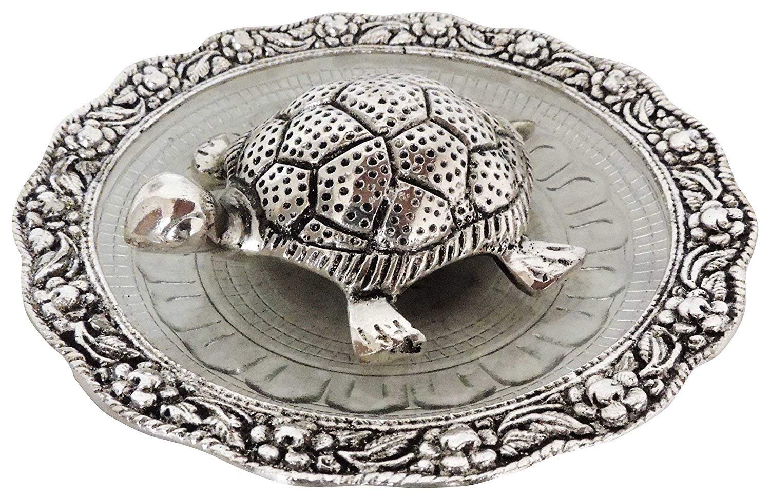 Buy EasyPizy Craft Item Silver Plated Feng Shui Turtle, Good Luck ...