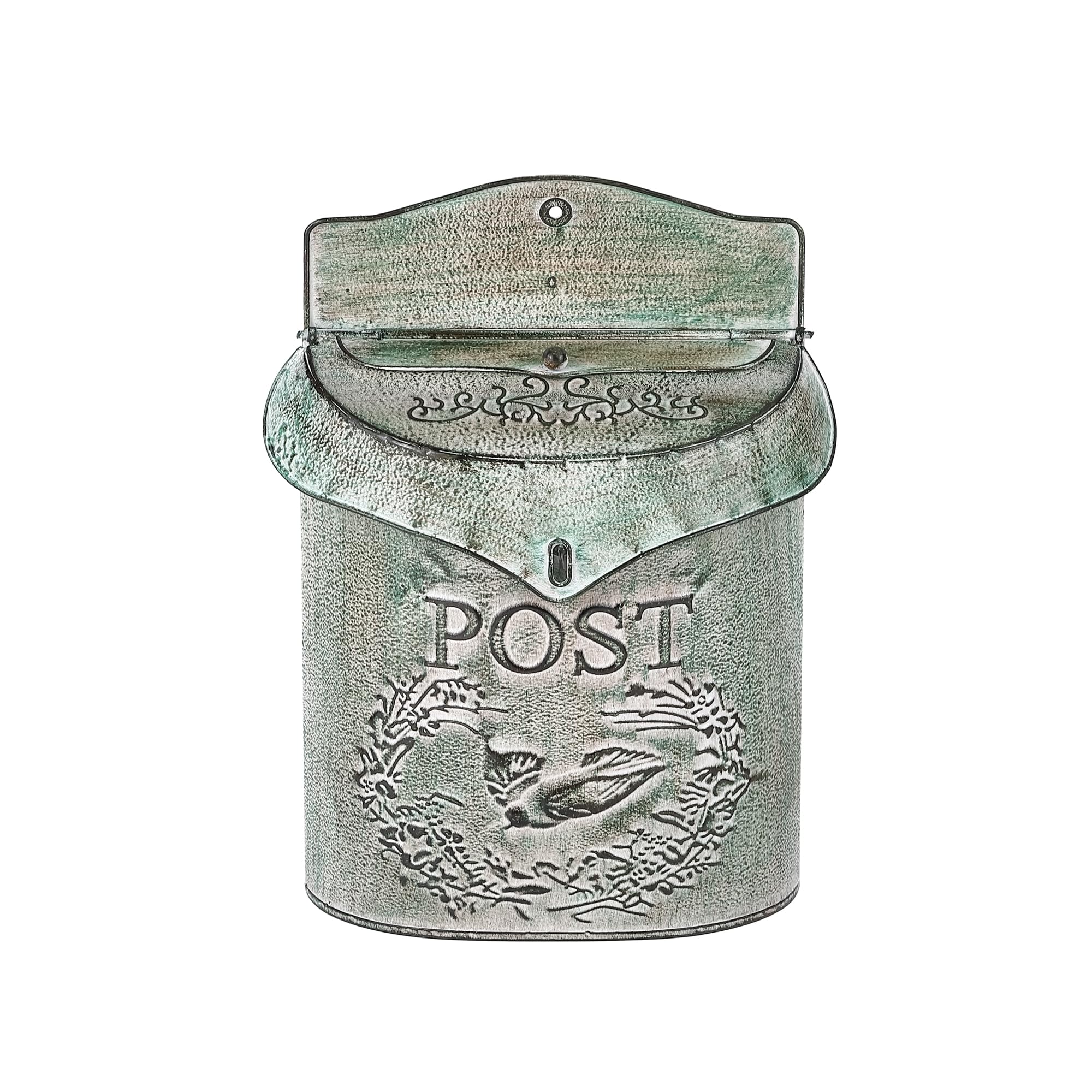 Phaxth Metal Vintage Mailbox Wall Mount for Front Porch, Decorative ...