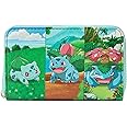 Amazon.com: Loungefly Pokemon Bulbasaur Evolution Zip Wallet Standard ...