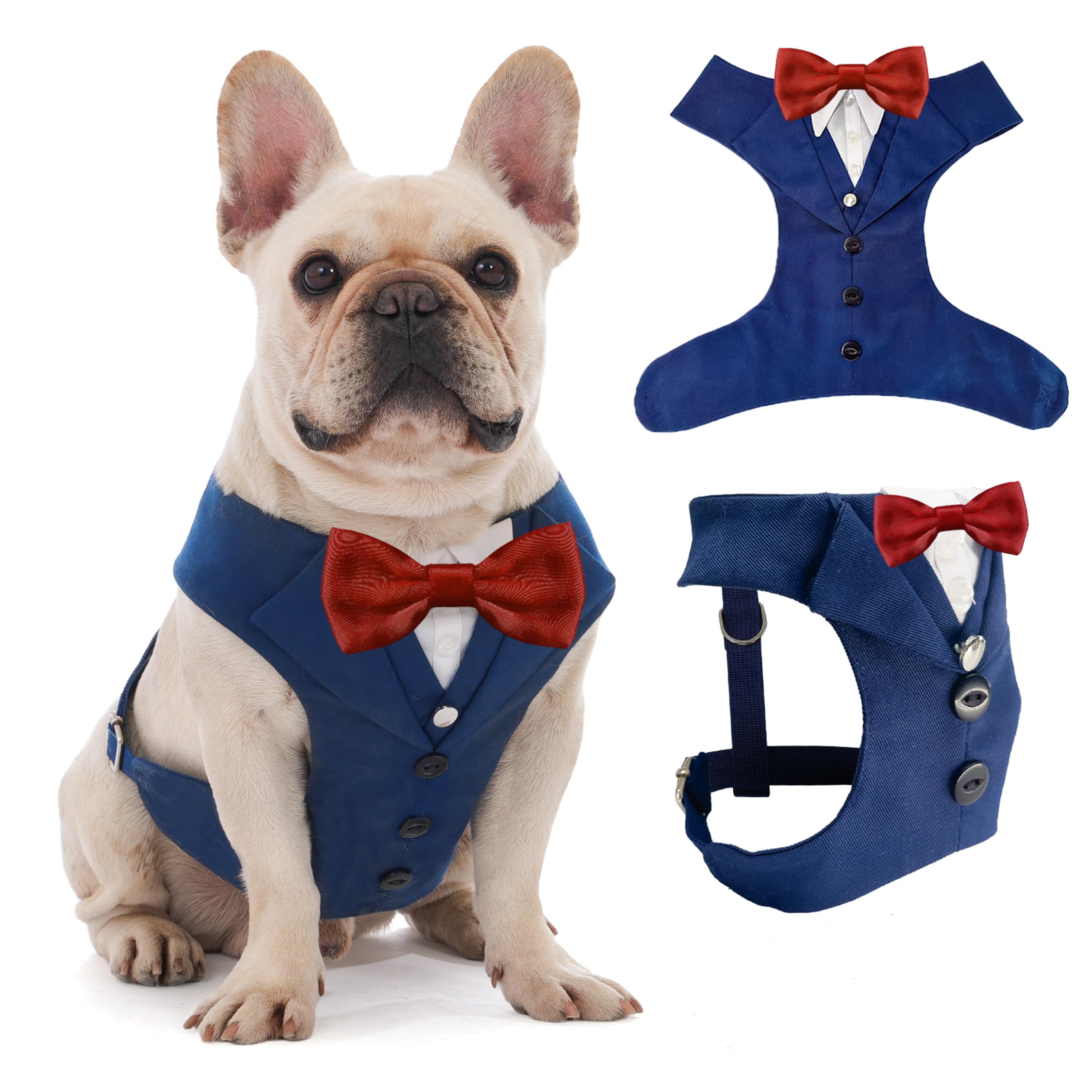 AVERYDAY Dog Tuxedo for Wedding Outfit, Dog Suit and Tie Costumes for ...
